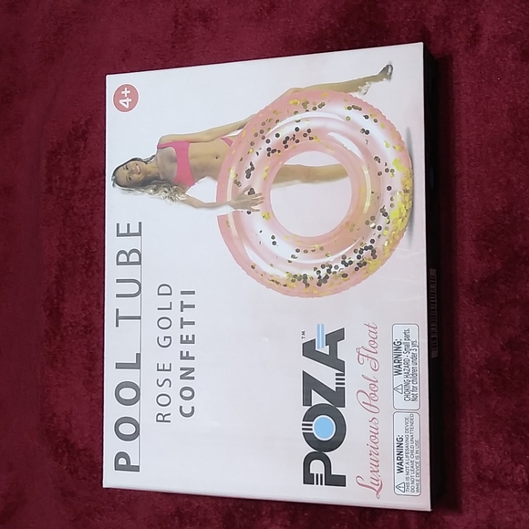 Poza | Other | New In Box Poza Pool Tube With Rose Gold Confetti | Poshmark